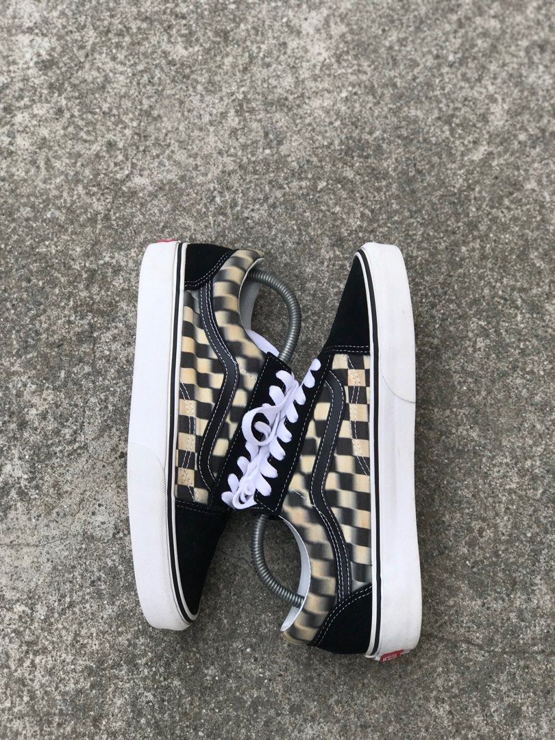 VANS OLDSKOOL CHECKERBOARD BLUR, Men's Fashion, Footwear, Sneakers on ...