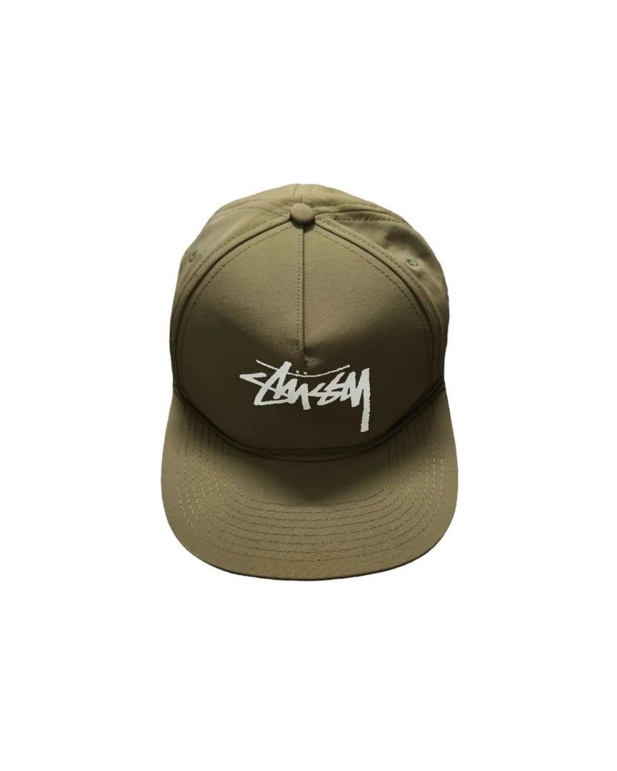VINTAGE INSPIRED STUSSY ROPE SNAPBACK ARMY GREEN, Men's Fashion ...