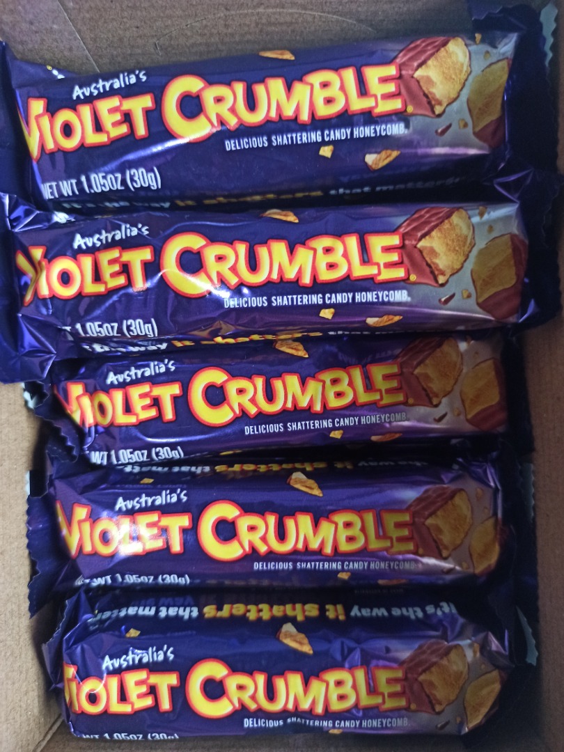 Violet Crumble Honeycomb Chocolate (Original & Dark), Food & Drinks ...