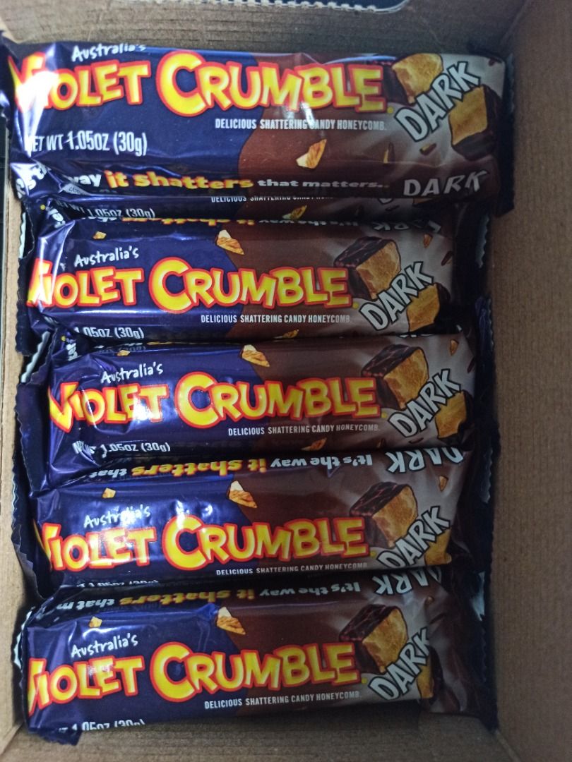 Violet Crumble Honeycomb Chocolate (Original & Dark), Food & Drinks ...