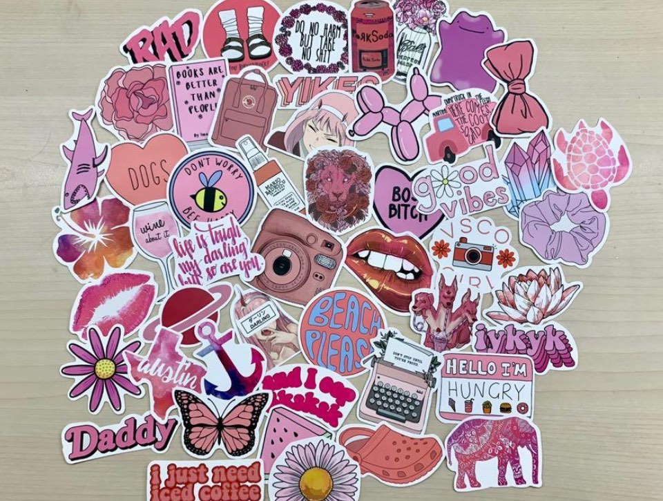 25 Pieces VSCO PVC Waterproof Stickers, Hobbies & Toys, Stationery ...