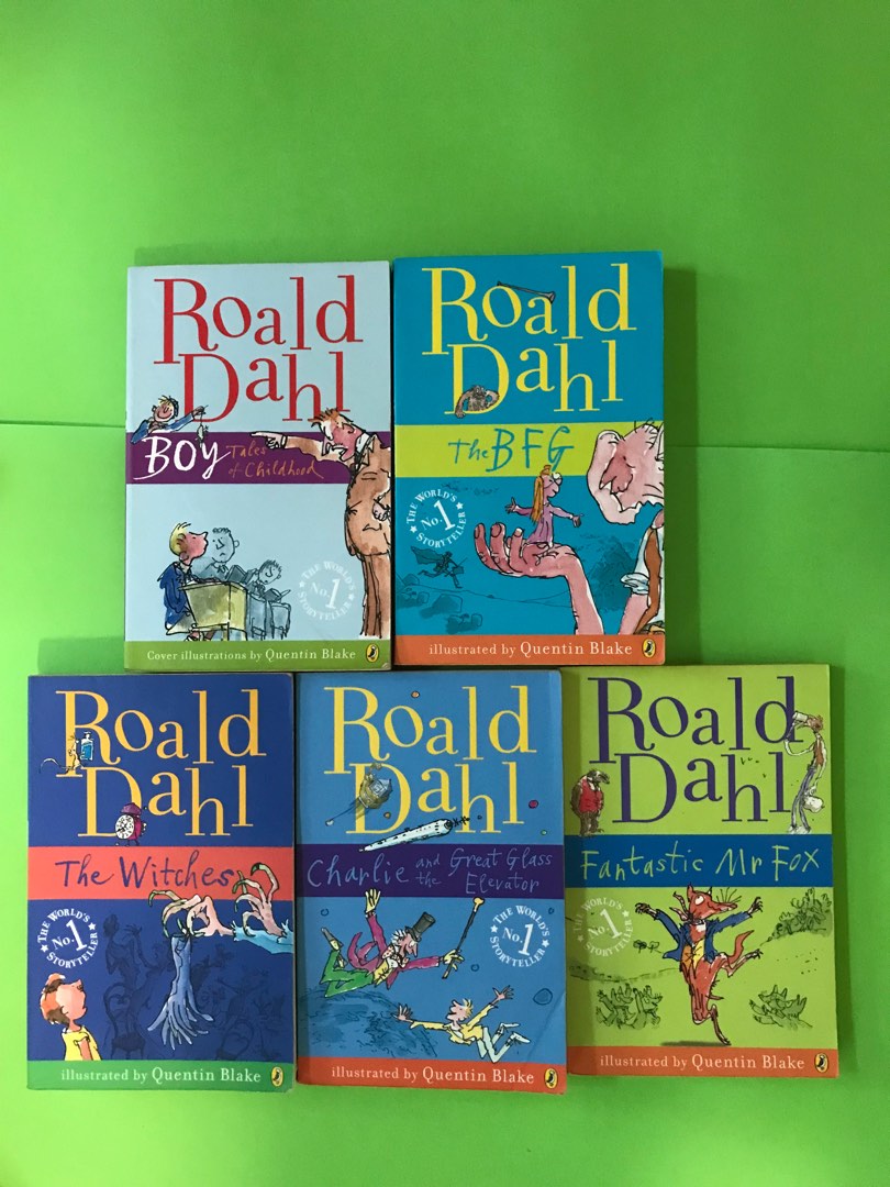 5 X Roald Dahl Books as shown ( bundle of 5) (with paper box), Hobbies ...