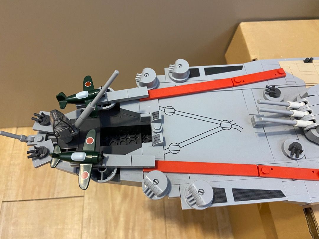 新淨 齊件 有說明書 有台座 荷蘭 Cobi toys 大比例 1:300 90cm長 舊日本帝國 海軍 戰艦 大和 大和號 積木 兼容 ...