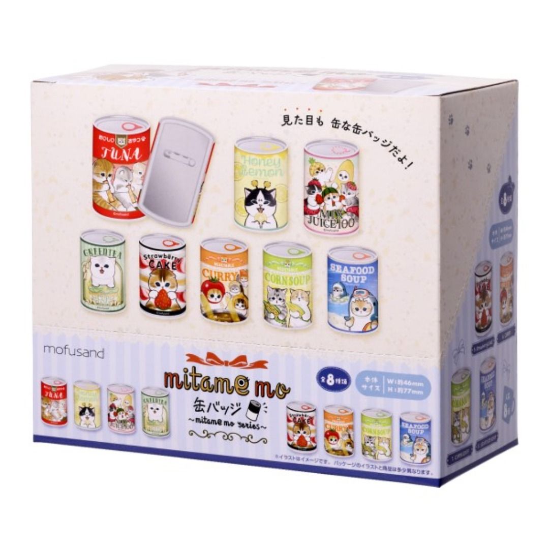 【新貨預訂】 mofusand mitamemo 罐頭襟章 第1彈 (一套8款) Mofusand Mitamemo Tin Badge (set of 8) 缶バッジ, 興趣及遊戲, 玩具 ...