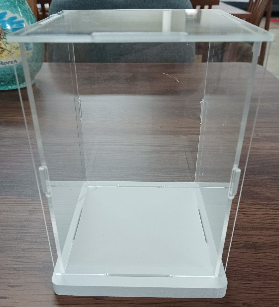 Acrylic Display Box Base Stand DIY 16 cm H x 12 cm 12cm W Snap Assembly ...