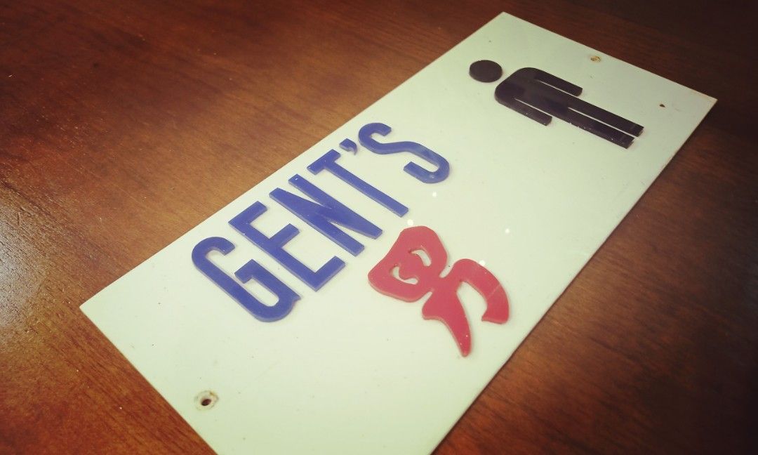 Antique/Vintage - ORIGINAL 'gents' acrylic sign, Hobbies & Toys ...