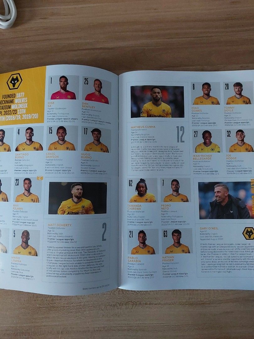 Authentic Chelsea V Wolves Programme Book From Stamford Bridge Tour ...