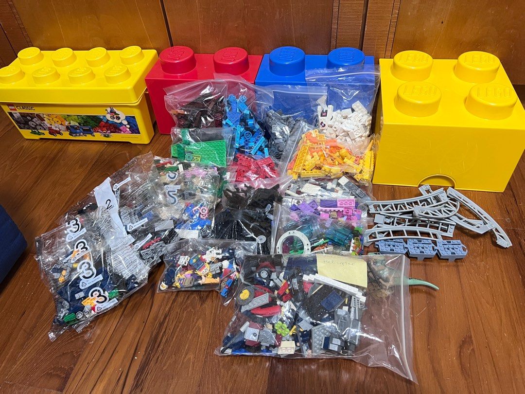 Authentic Lego bricks with storage boxes, Hobbies & Toys, Toys & Games ...