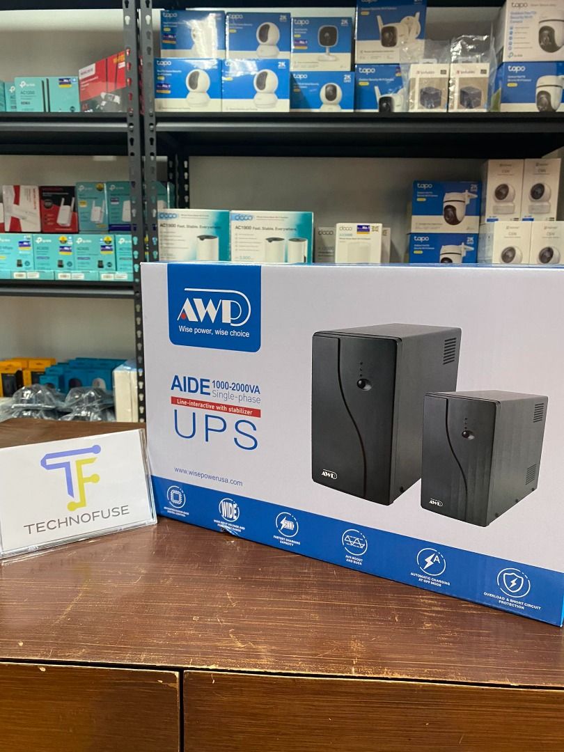 AWP AID2000 UPS 2KVA/1200W Line Interactive 6 Sockets LED Indicators ...