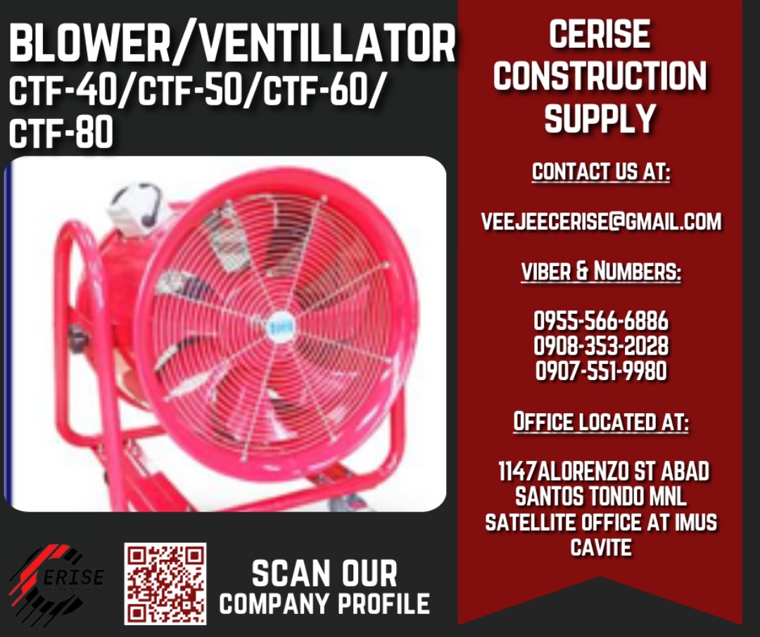 BLOWER VENTILLATOR (CTF-40/CTF-50/CTF-60/CTF-80), Commercial ...