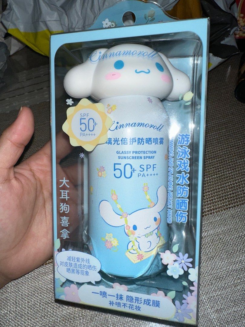 CINNAMOROLL SUNSCREEN SPRAY SPF50PA++++, Beauty & Personal Care, Face ...