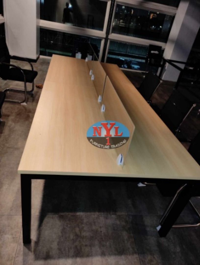 OFFICE PARTITION // Customize Table with screen panel and Metal legs ...