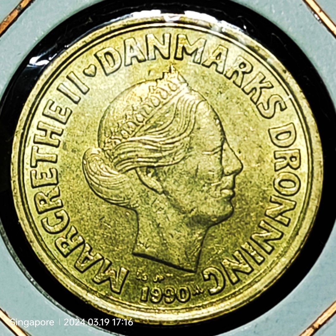 Denmark 1990 20 Kronor Coin Currency XF, Hobbies & Toys, Memorabilia ...