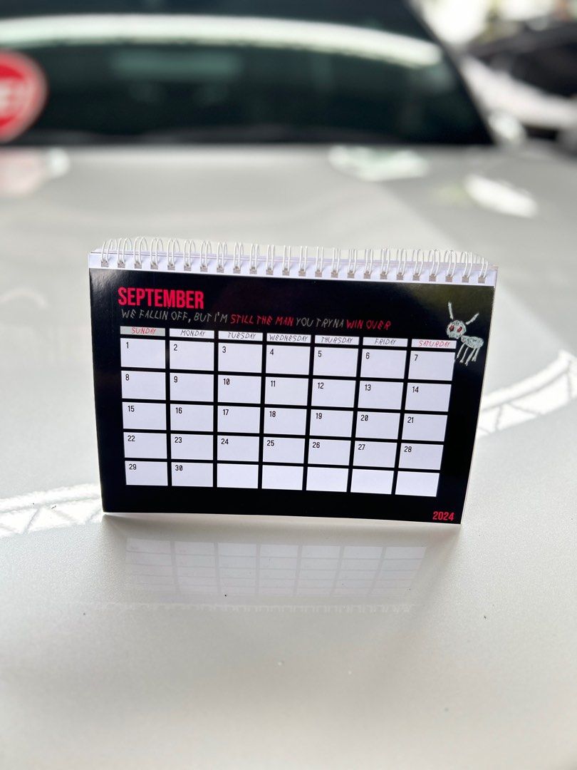 Drake slime you out 2024 table top calendar, Hobbies & Toys, Stationary ...