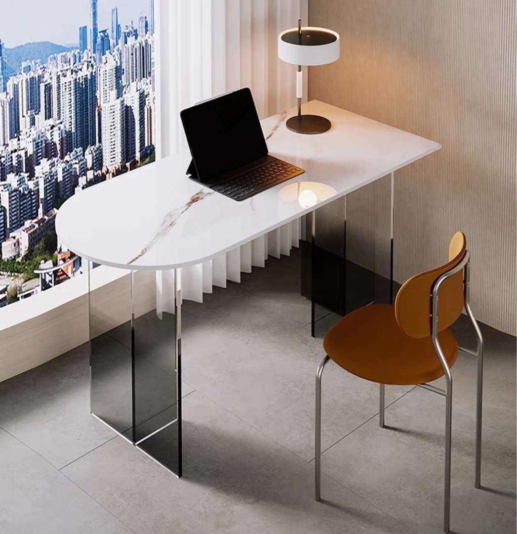 GORZA Modern Sintered Stone Study Table, Furniture & Home Living ...