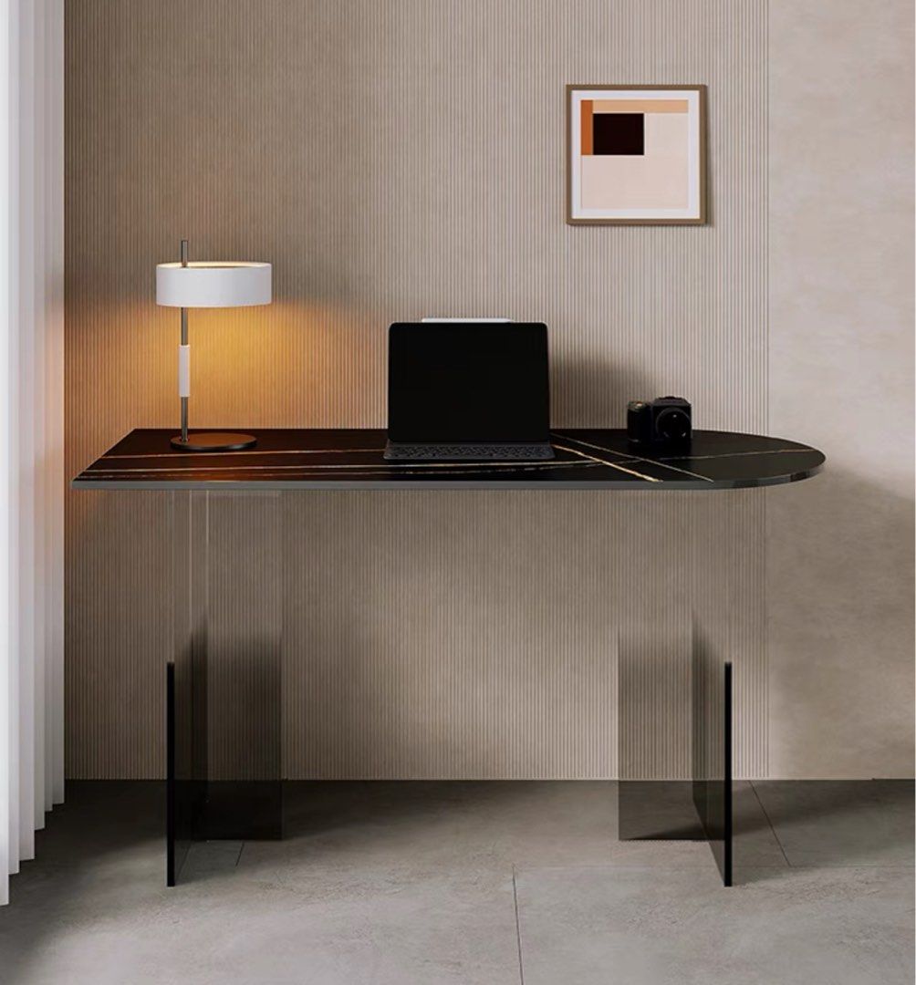 GORZA Modern Sintered Stone Study Table, Furniture & Home Living ...