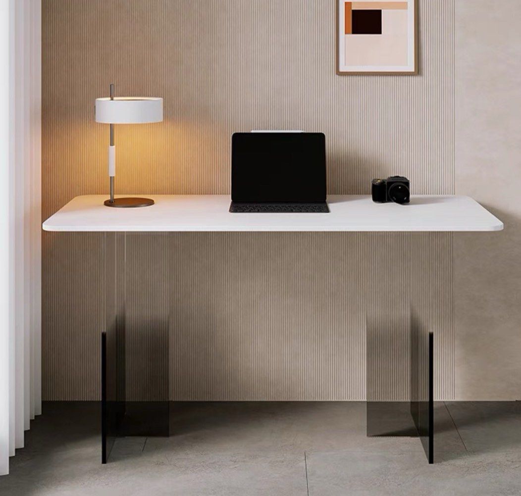 GORZA Modern Sintered Stone Study Table, Furniture & Home Living ...