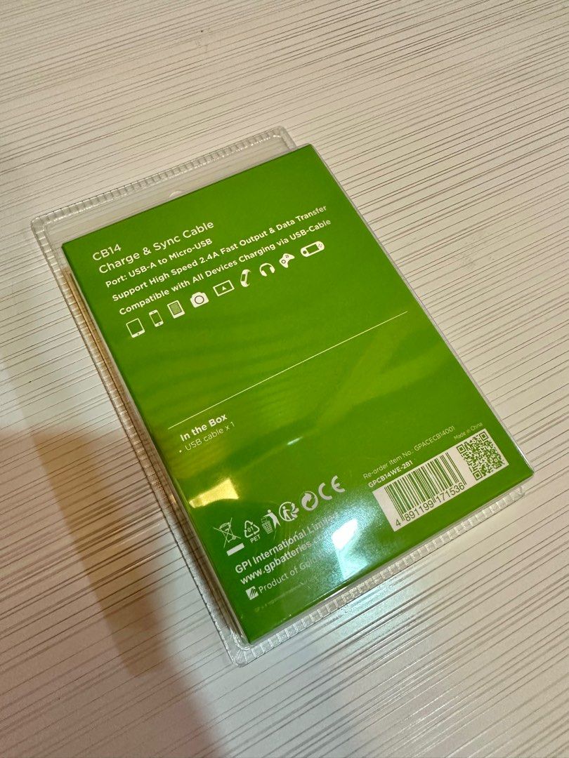 GP Batteries CB14 Charge and Sync Cable| Port USB-A to Micro-USB (1 ...