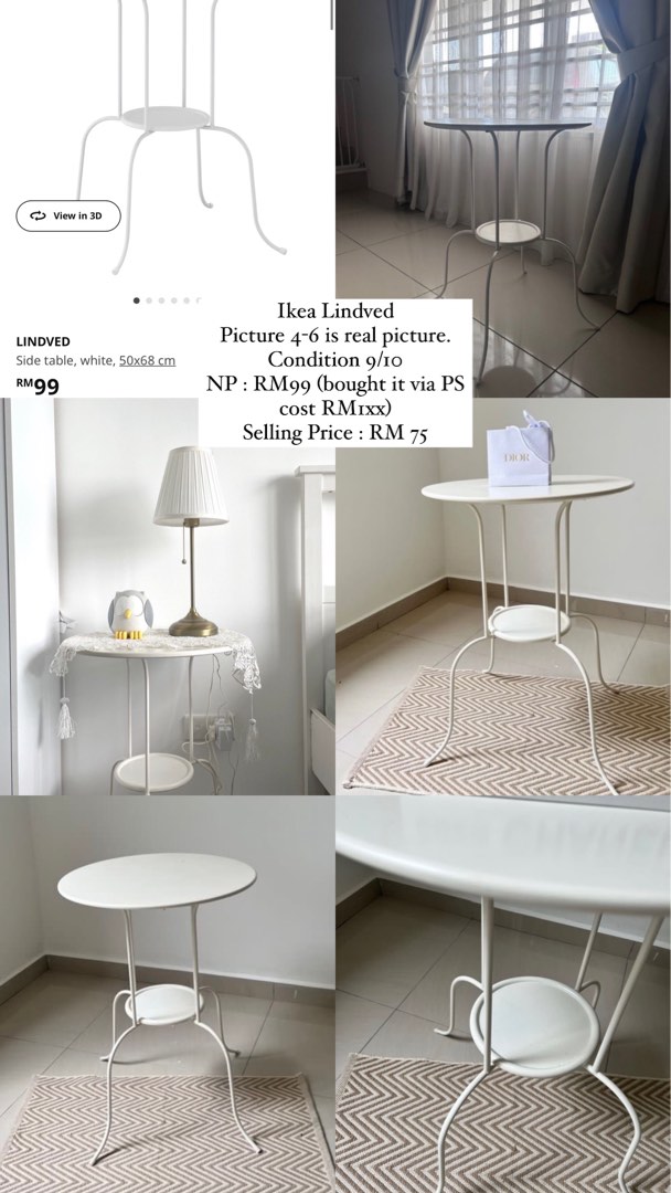 Ikea Lindved (Corner Table), Furniture & Home Living, Furniture, Tables ...