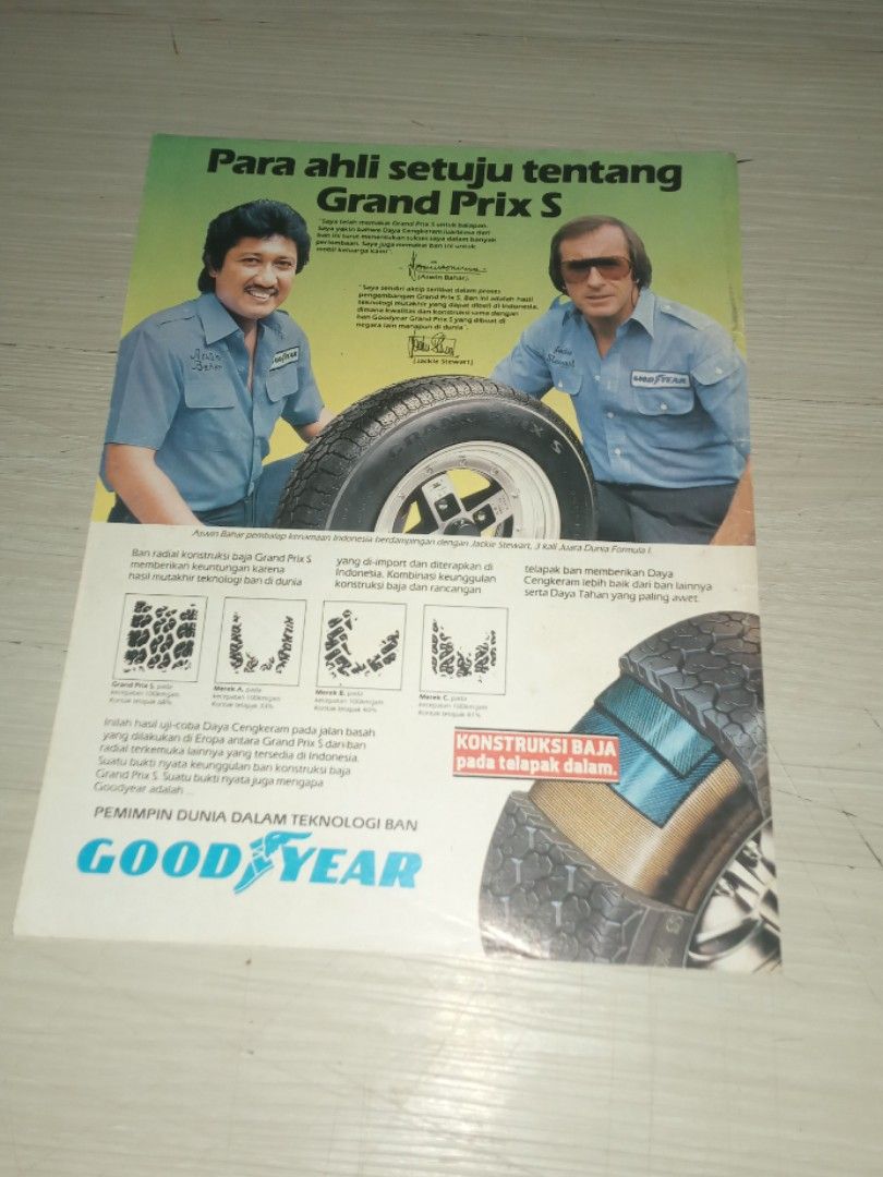 Iklan cetak jadul Ban Goodyear, Antik, Pajangan di Carousell