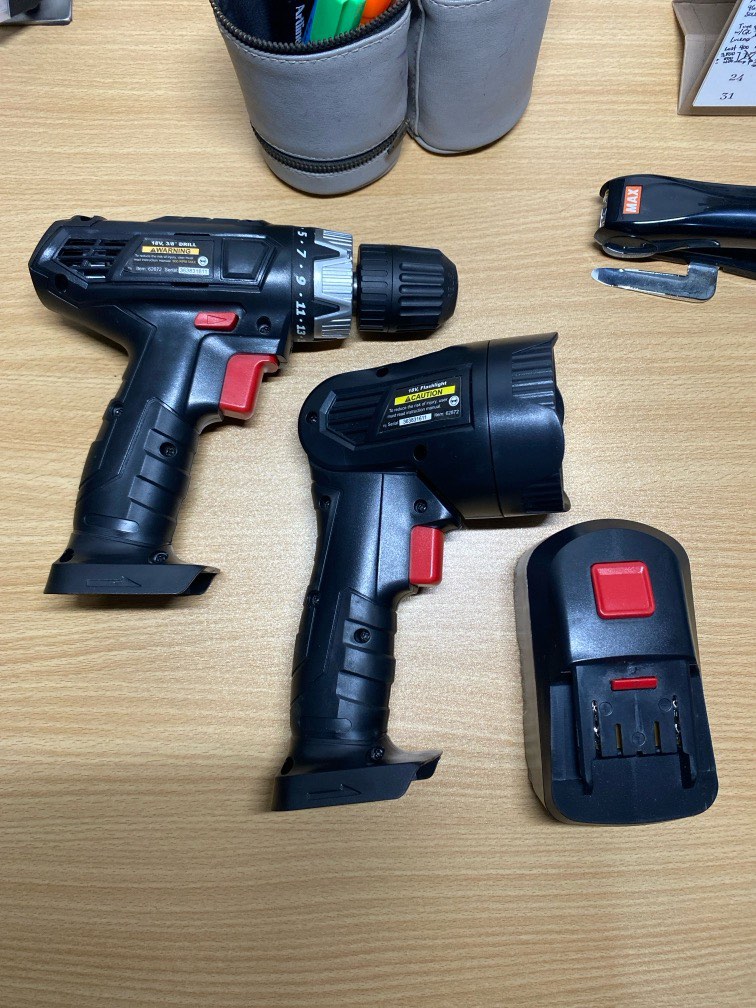 Intertek Drillmaster Barena with 18v Flashlight + 18v, 1.3Ah NiCd Battery Pack + Class 2 Power ...