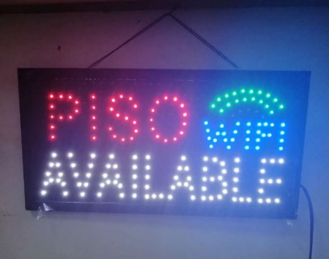 LED SIGNAGE GCASH/OPEN 24 HOURS/WELCOME OPEN/PISO NET/OPEN/CLOSED/GCASH ...