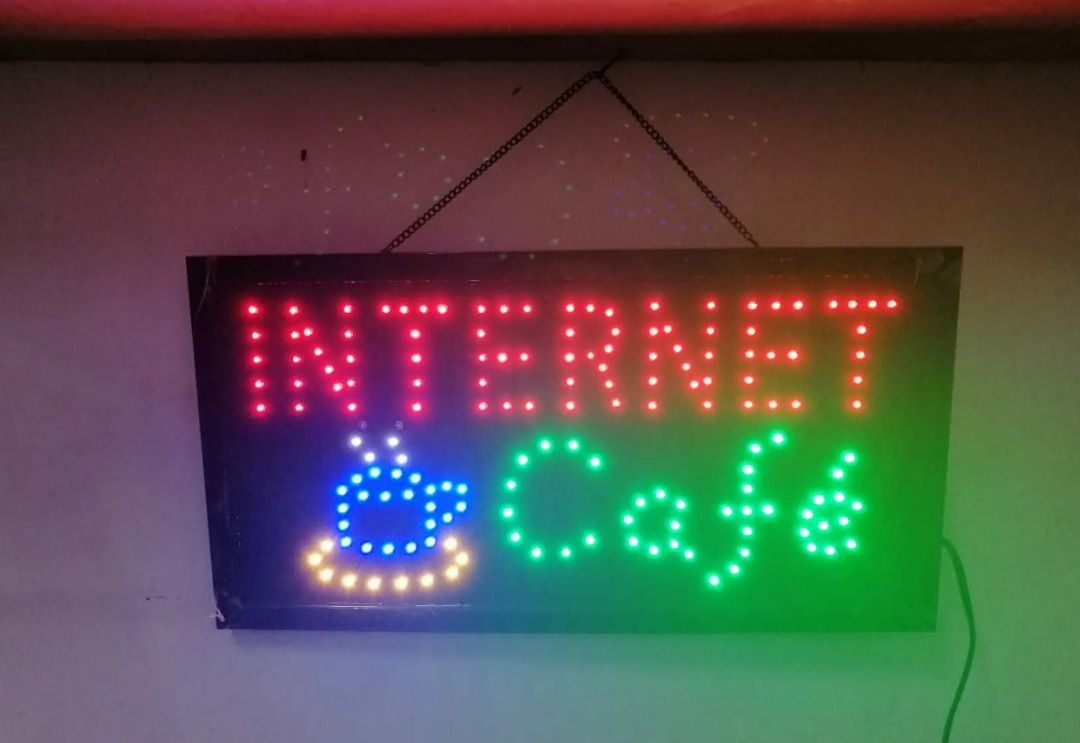 LED SIGNAGE GCASH/OPEN 24 HOURS/WELCOME OPEN/PISO NET/OPEN/CLOSED/GCASH ...