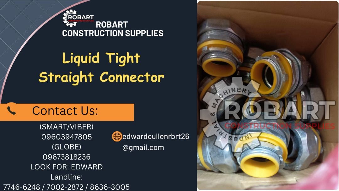 Liquid Tight Straight Connector, Commercial & Industrial, Construction ...