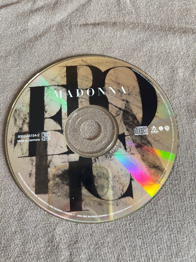 MADONNA - EROTICA ( MADE IN GERMANY ), Hobbies & Toys, Music & Media, CDs & DVDs on Carousell