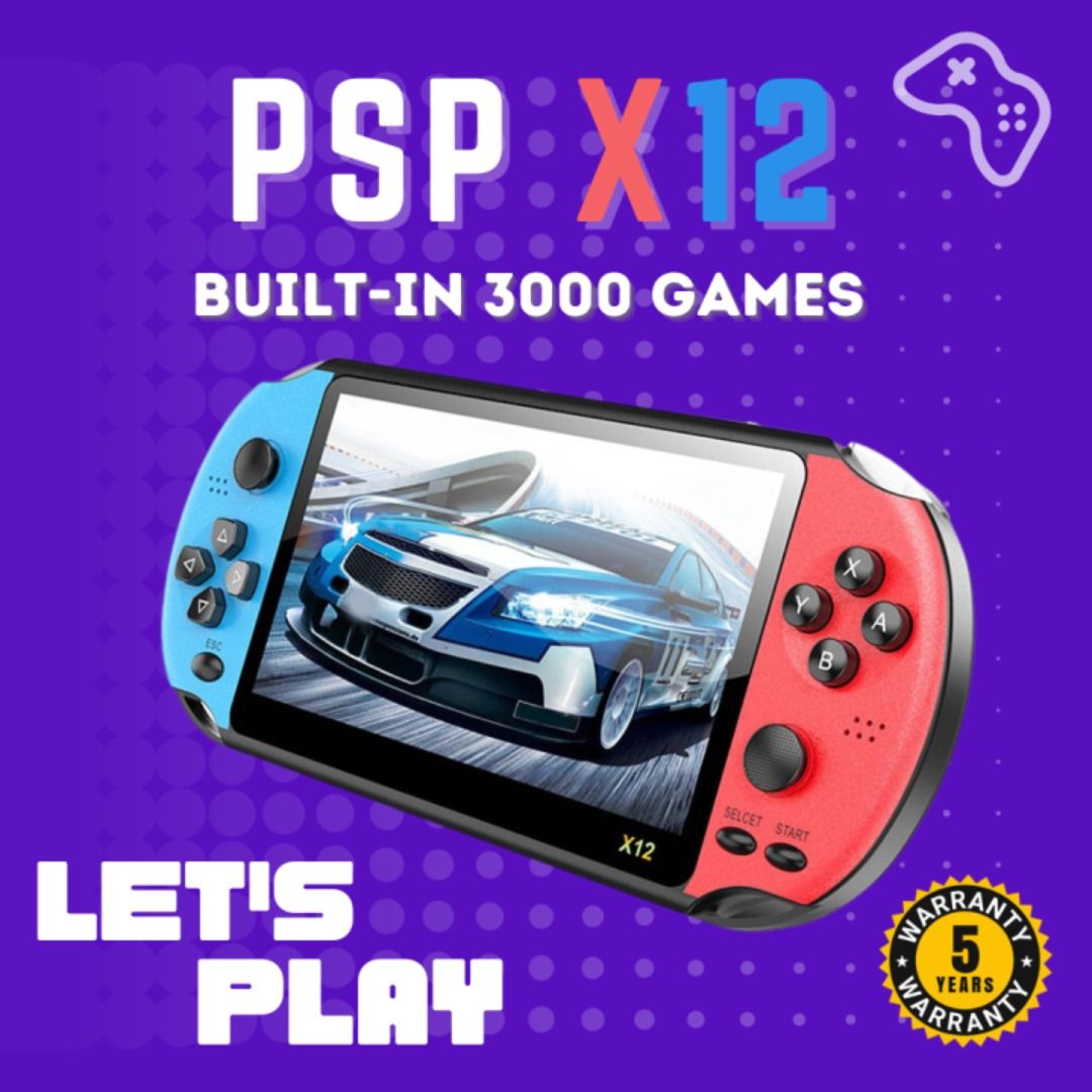 NEW 2023 X12 Plus PSP handheld game console 7inch high-definition large ...