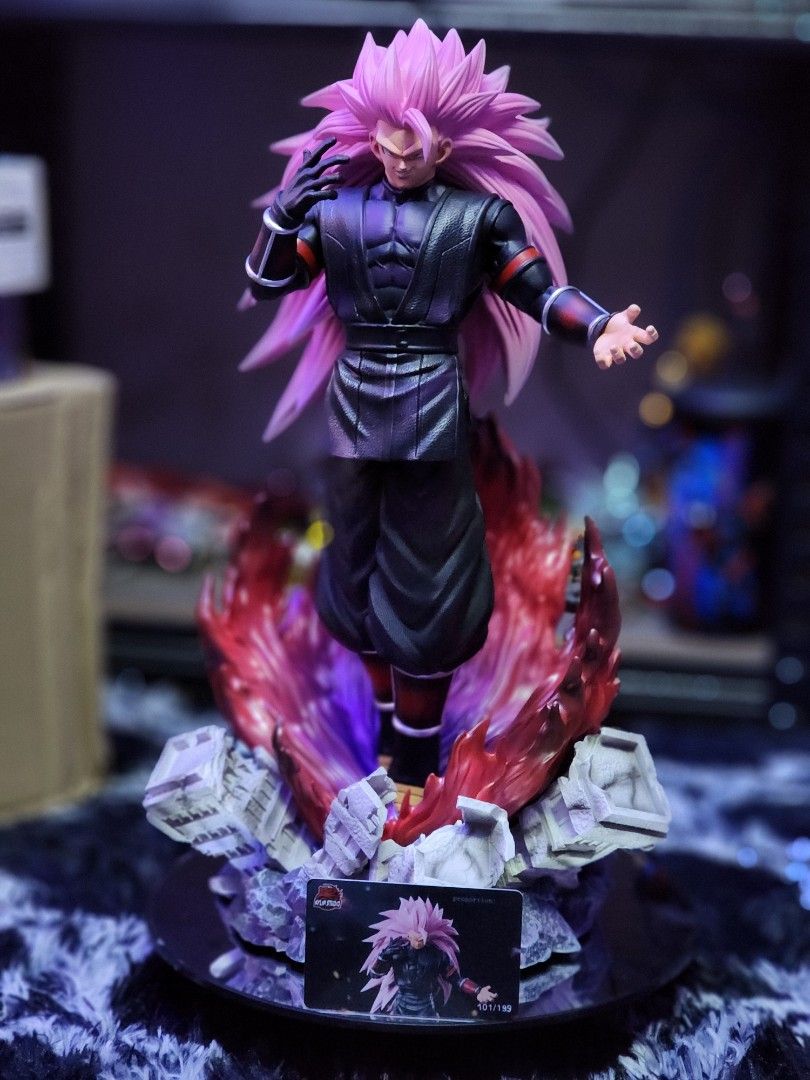 Original GK Resin Kylin Studio 1/6 Black Goku Ss3/Super Saiyan Rose ...