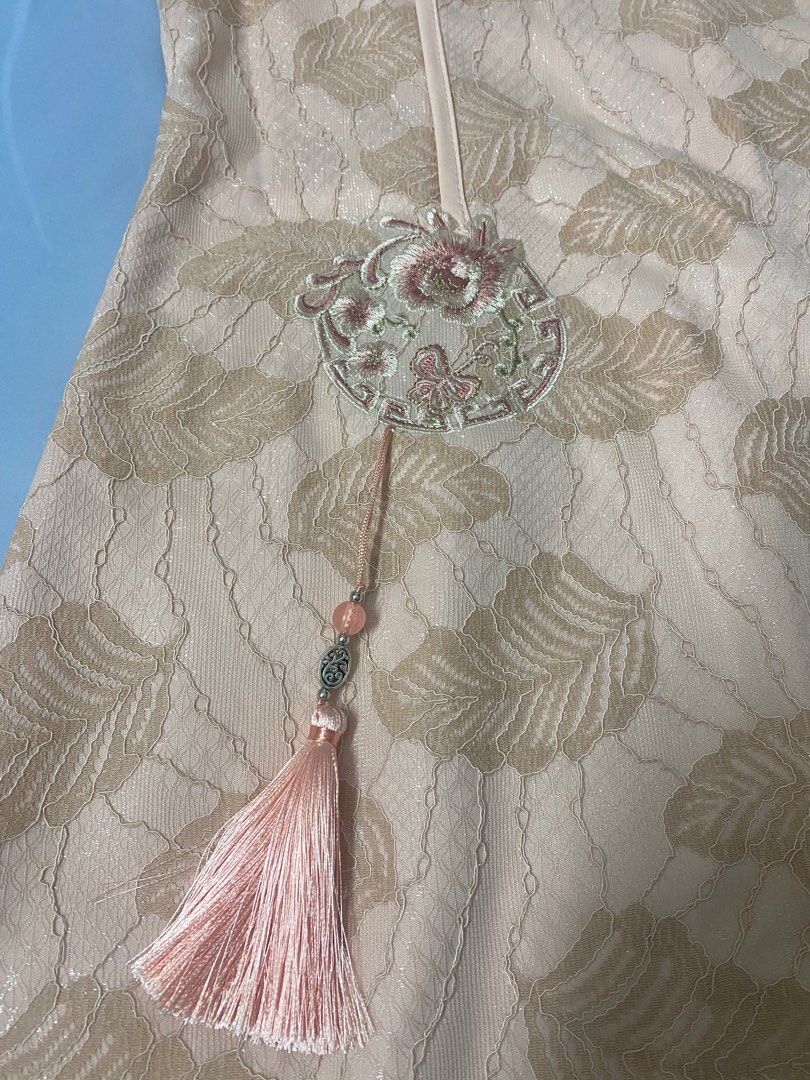 Peach Cheong Sam, Women's Fashion, Dresses & Sets, Dresses on Carousell