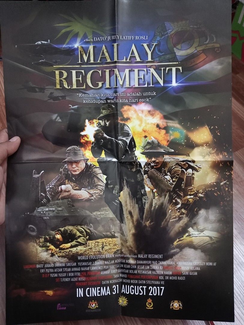Poster Malay Regiment 30cm X 42cm Rm8 Condition seperti di gambar ...