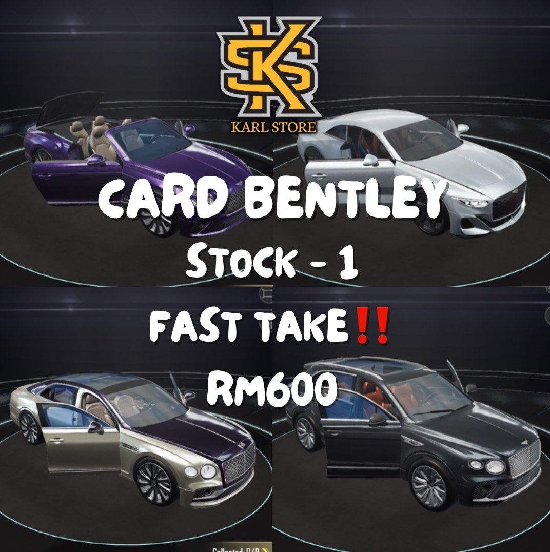 PUBG MOBILE X BENTLEY CARD, Video Gaming, Video Games, Others on Carousell