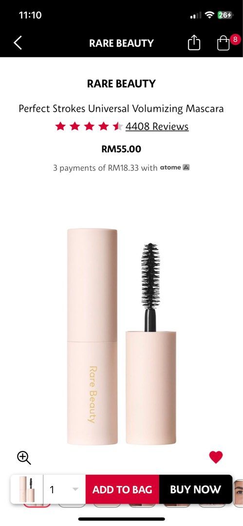 Rare Beauty mascara, Beauty & Personal Care, Face, Makeup on Carousell