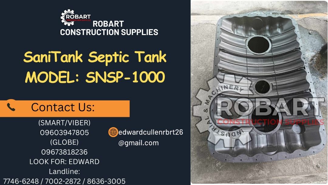 SaniTank Septic Tank MODEL: SNSP-1000, Commercial & Industrial ...