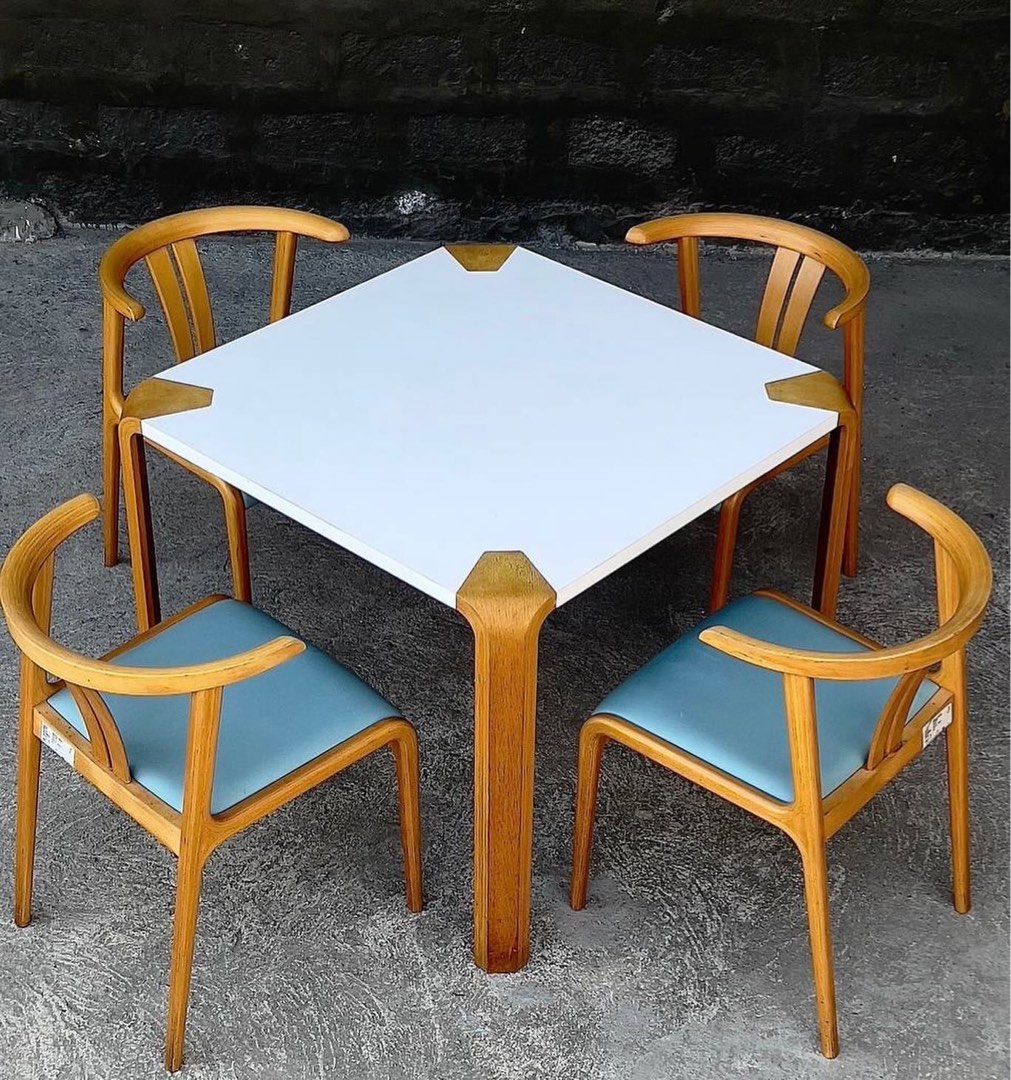 Tendo mokko coffee table and chair, Furniture & Home Living, Furniture ...