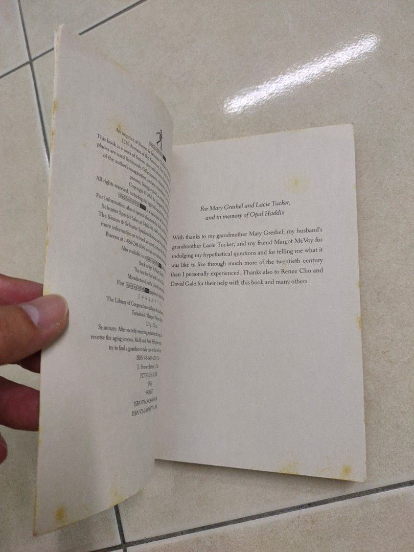 [Used] Turnabout by Margaret Peterson Haddix (YA / Fantasy / Sci-Fi ...