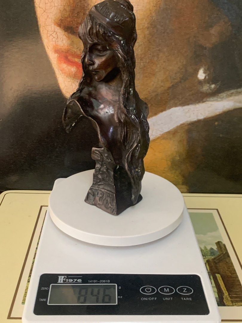 Vintage French Bronze Bust of Carmella Art Nouveau Bronze Bust, Hobbies ...