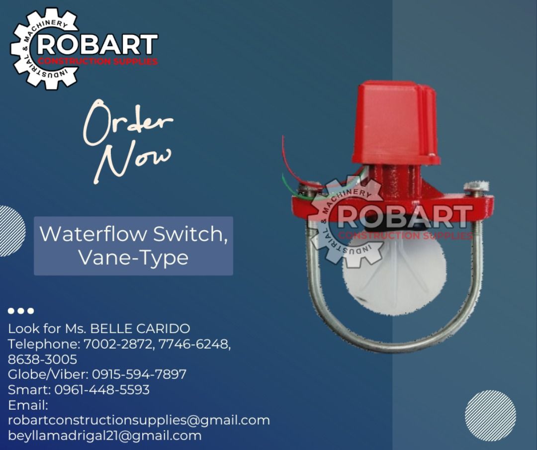 Waterflow Switch Vane Type, Commercial & Industrial, Construction Tools ...