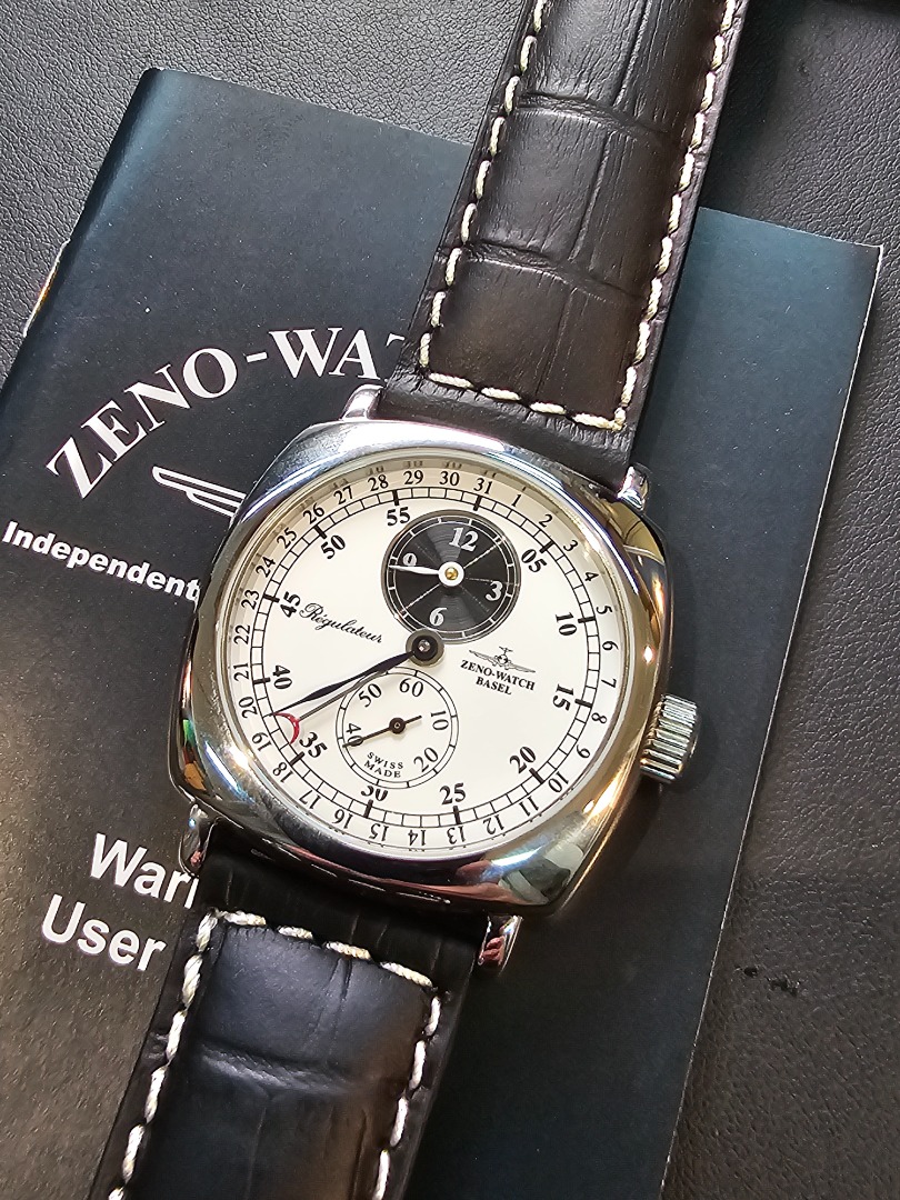瑞士 Zeno Watch Basel 三針一線 Regulator 手動上链機械手錶, 男裝, 手錶及配件, 手錶 - Carousell