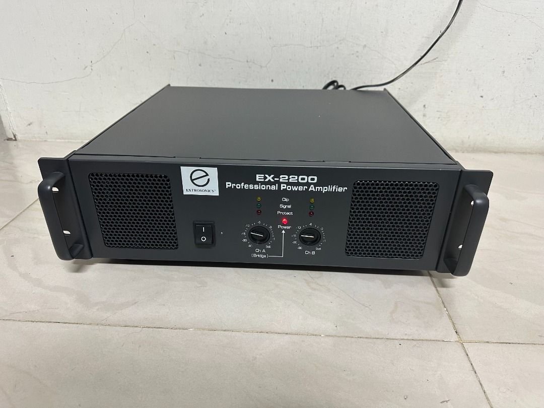 美國 EXTROSONICS EX-2200 後級擴大機 200W+200W 橋接810W 左右可調, 耳機及錄音音訊設備, 音樂播放裝置 ...