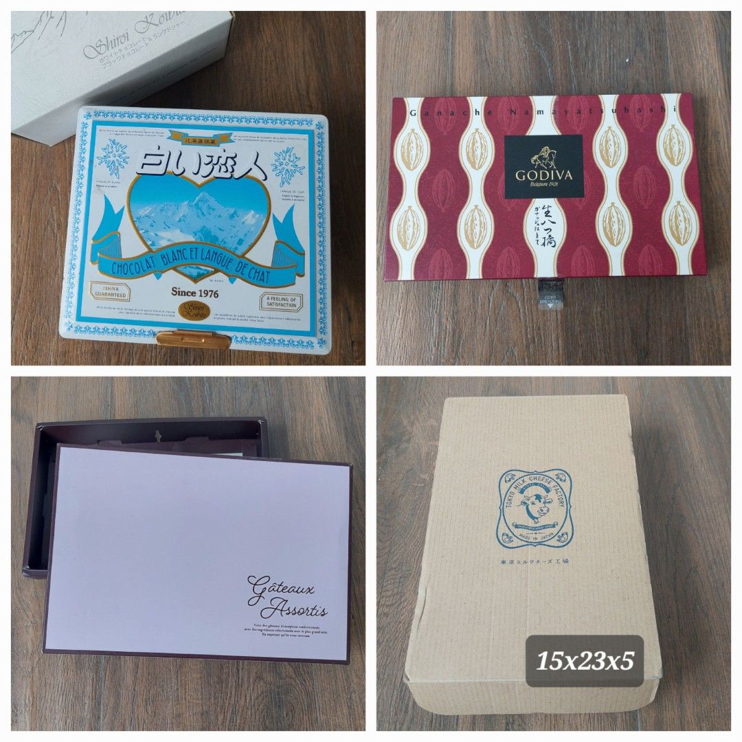 BOX KALENG KEMASAN BISCUIT COOKIES JEPANG GODIVA SHIROI KOIBITO TOKYO ...
