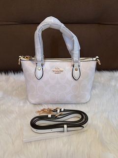 Coach Mini Gallery Crossbody Bag in Signature Canvas in Brown/Black ...