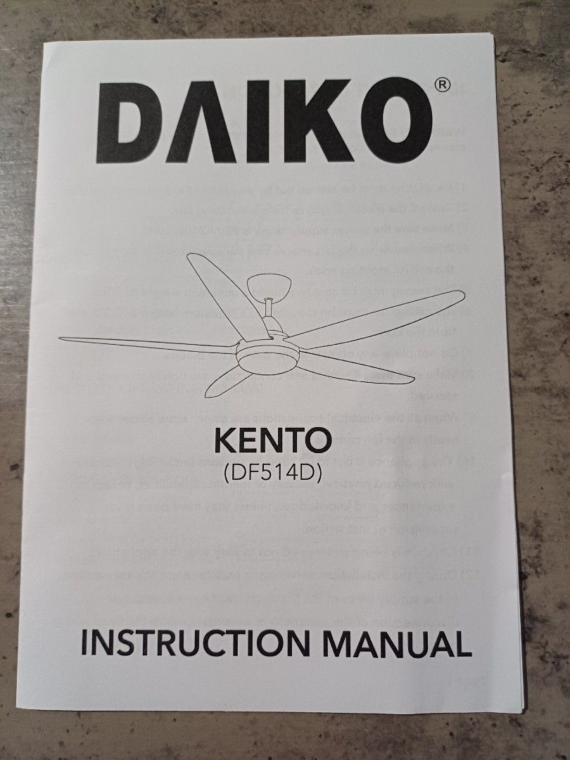 Daiko Ceiling Fan 56", Furniture & Home Living, Lighting & Fans, Fans ...