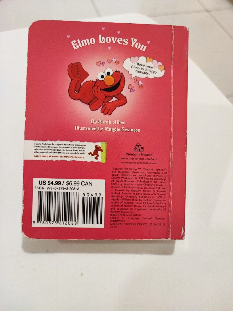 (ENG) Sesame Street Elmo Loves You, Hobbies & Toys, Books & Magazines ...