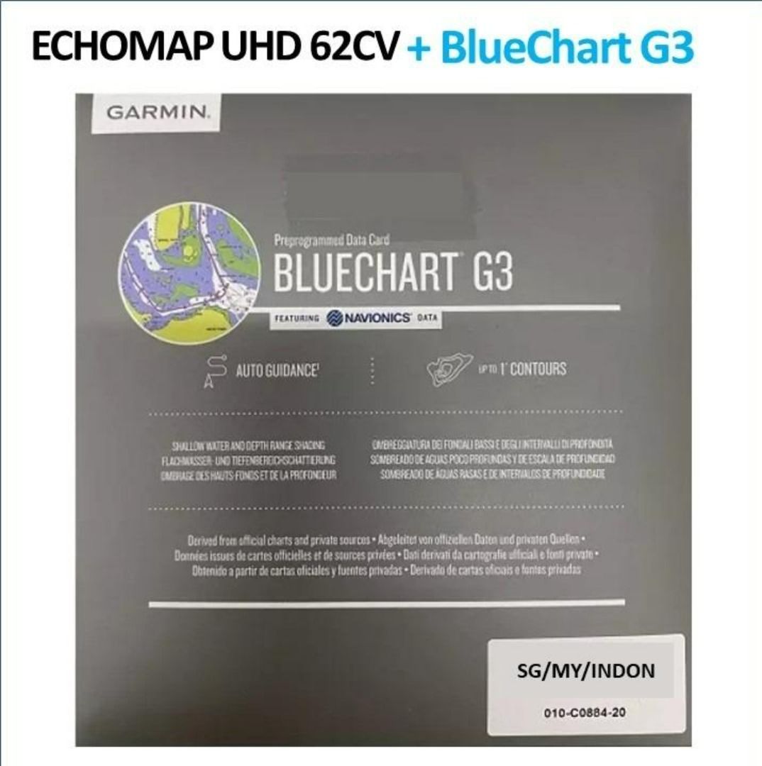GARMIN ECHOMAP UHD 62CV - Chartplotter Marine GPS MAP - GT-24UHD-TM ...