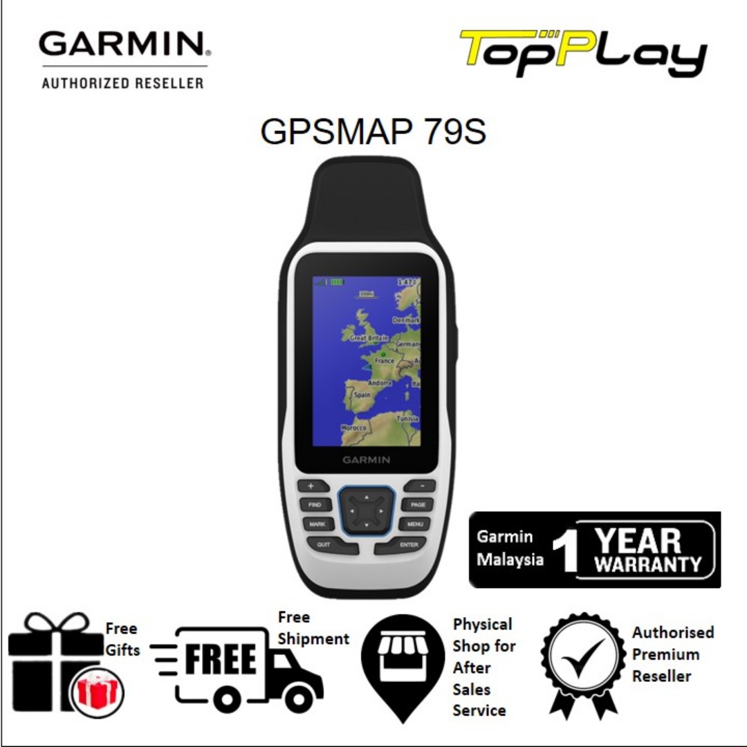 GARMIN GPSMAP 79S - Marine Handheld GPS Support Map Float MIL-STD-810 ...