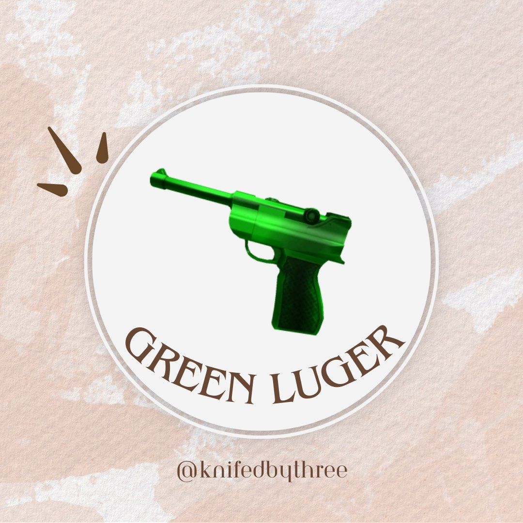 GREEN LUGER ROBLOX MM2, Video Gaming, Gaming Accessories, In-Game ...