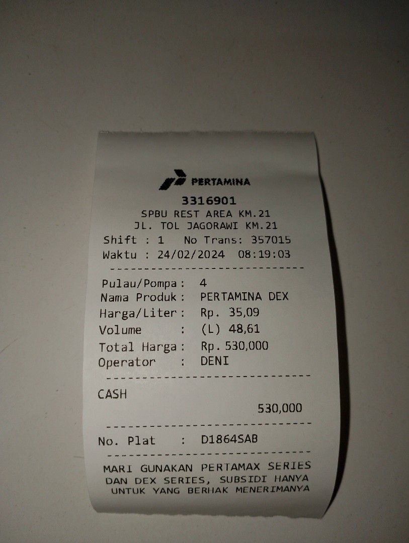 Jasa Cetak Struk BBM, Resto 58mm, Jasa, Lainnya di Carousell